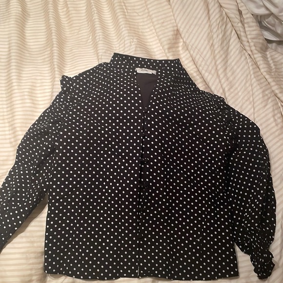 Love Bonito | Tops | Black With White Polka Dot Button Down From Love Bonito | Poshmark